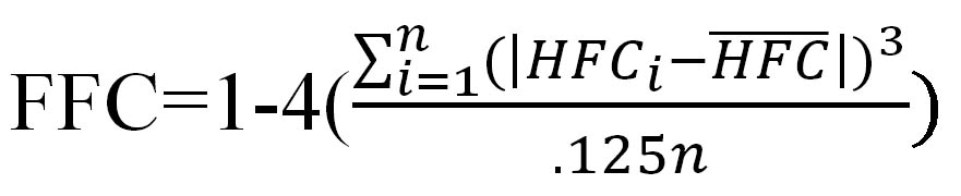 In the next step, the FFCI was calculated using the following formula: