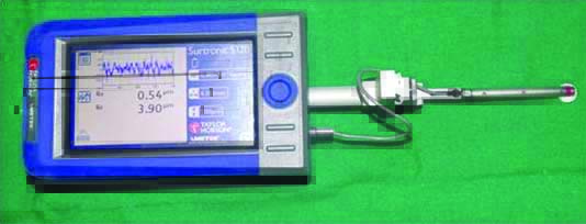 Surface roughness evaluation of specimen using profilometer.