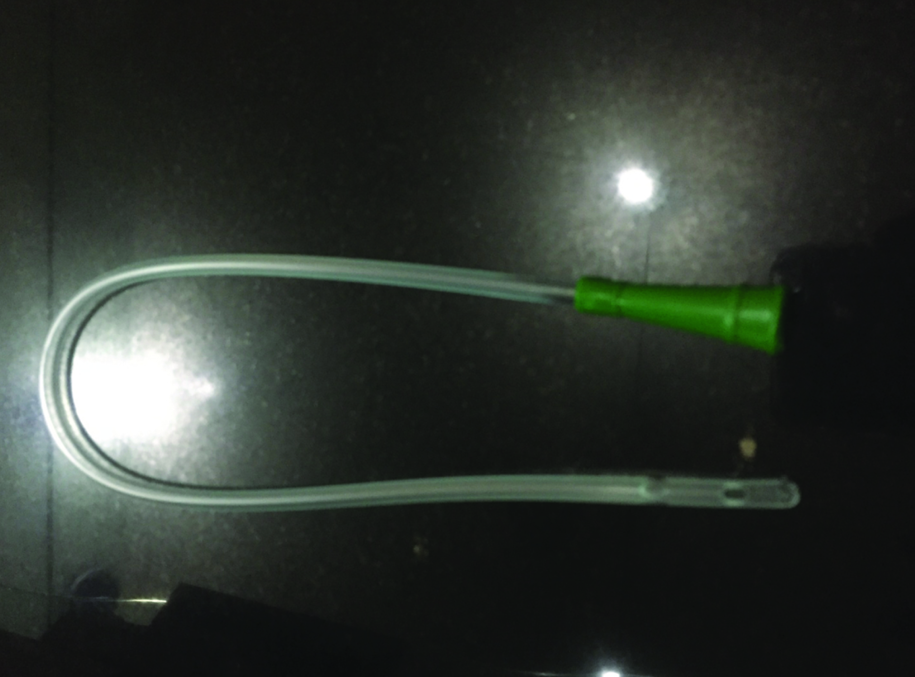 Patient used to do intermittent self catheterisation using urethral ...